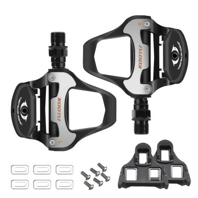 China KOOTU Road Bike Clipless Pedals LOOK KEO Compatible 9/16 inch Aluminum Alloy 356g for sale