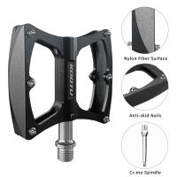 China Ball Bearing Wide Bicycle Pedals Ultralight 9x9.5cm Aluminum Alloy Platform for MTB Road BMX for sale