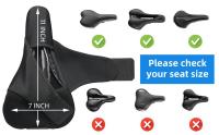 China 3cm Thick Bike Seat Cushion Imitation Leather 28cm Bicycle Saddle Cover for Road Bikes Custom for sale
