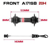 China SAVA Alloy Bicycle Wheel Hub Set Front 100mm Rear 130mm 20 24 Holes Black for sale