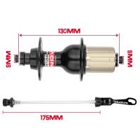 China SAVA Alloy Bicycle Wheel Hub Set Front 100mm Rear 130mm 20 24 Holes Black for sale