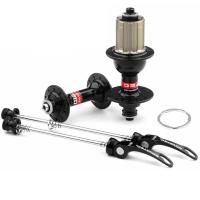 China SAVA Alloy Bicycle Wheel Hub Set Front 100mm Rear 130mm 20 24 Holes Black for sale