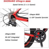 China Phantom 3.0 Carbon Road Bike 88mm Wheels Shimano Ultegra R8000 22 Speed T800 Frame for sale