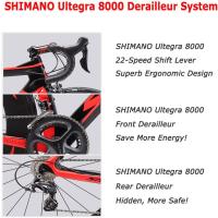 China Phantom 3.0 Full Carbon Fiber Road Bike 56cm Frame 50mm Wheels Shimano Ultegra 22 Speed for sale