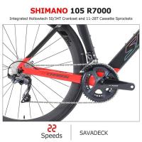 China SAVA HERD6.0 T800 Carbon Fiber Road Bike 700C Shimano 105 22 Speed 18.86lb for sale