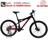 China SAVA 14kg Carbon Mountain Bike 27.5 Full Suspension Mtb Bike 21 Speed Shimano Deore for sale