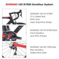 China SAVA HERD6.0 Carbon Road Bike 700C T800 Frame Shimano 105 22 Speed Racing Bicycle for sale