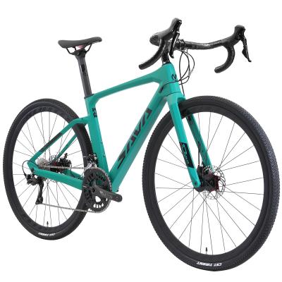 China SAVA Carbon Fibre Gravel Bike 18 Speed 700x40C Tires ISO CE Certified for sale