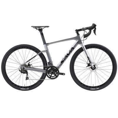 China SAVA Carbon Fiber Gravel Bike 700C Aluminum Rim SHIMANO SORA R3000 18s 9.8kg for sale