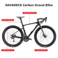 China SAVA Carbon Fibre Gravel Bike 47cm Hydraulic Disc Brake Road Bike 22 Speed for sale