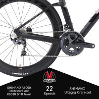China SAVA Carbon Fibre Gravel Bike 47cm Hydraulic Disc Brake Road Bike 22 Speed for sale