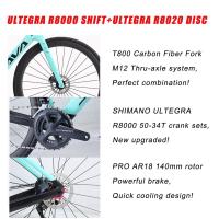 China SAVA R08 T800 Carbon Fiber Road Bike 8.7kg Shimano Ultegra R8020 22 Speed Disc Brake 700C for sale