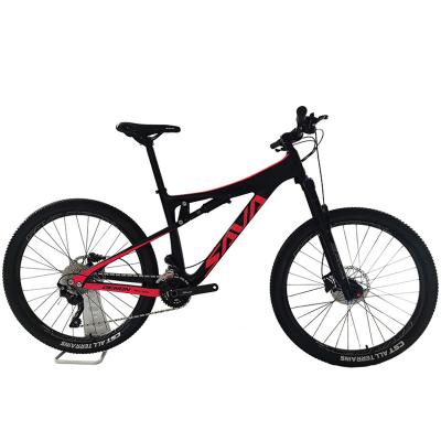 China SAVA Carbon Fiber Full Suspension Mountain Bike 27.5 Inch 21 Speed 14kg for Men for sale