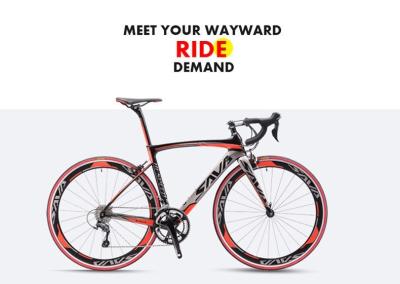 China SAVA Windwar 3.0 Carbon Road Bike 700C Wheels Shimano SORA 18 Speed 9.6kg for sale