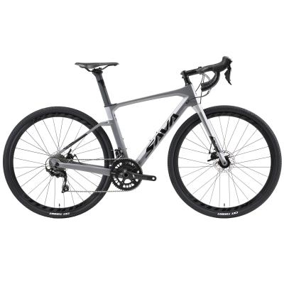 China SAVA 700C Gravel Carbon Bike TORAY T800 Frame 18 Speed Shimano SORA Disc Brake for sale