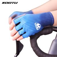 China Women Men Road Cycling Gloves Half Finger Breathable Polyester Material for sale
