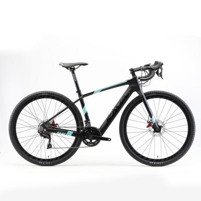 China SAVA Carbon Fiber E-Gravel Bike 11kg 40km/h Max Speed 700x40c Tires 22 Speed Electric Bicycle for sale