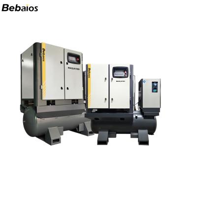 China 7.5kW Integrated Screw Air Compressor 4 in 1 with Built In Freeze Dryer 250L Tank for sale