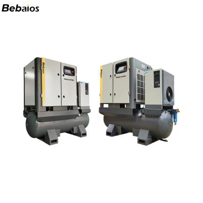 China 7.5kW Compact Screw Compressor 2600 m3/h 400L Tank Dry Clean Air for sale