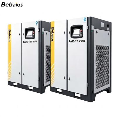 China Bebaios RA15-12.5VSD 15kW 12.5 Bar PM VSD Screw Air Compressor 1.7 m3/min for sale