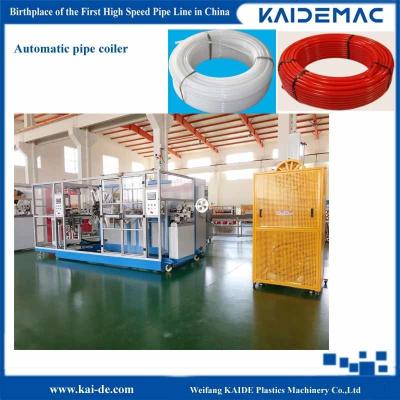 China PE PERT PEX Corrugated Pipe Coiler Automatic Coil Winding Machine for sale