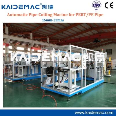 China Fully Automatic PE PEX PERT Corrugated Pipe Coiler Winding Machine PLC Control Winder for sale