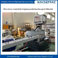 China PLC Round Drip Irrigation Pipe Production Line 120m/Min Speed for sale