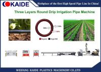 China Three Layers Plastic Pipe Production Line , Round Drip Pipe Making Machine for sale