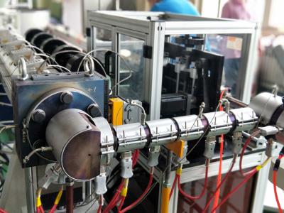 China 20mm Flat Drip Irrigation Pipe Plain Irrigation PE Pipe Production Line for sale