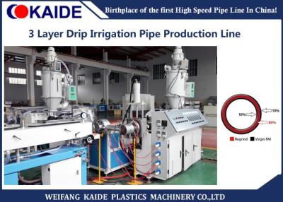 China Plastic Pipe Extrusion Machine , Drip Irrigation Pipe Machine With Recycled Material for sale