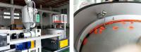 China Servo Punching Plastic Pipe Production Line , Hdpe Pipe Making Machine for sale