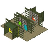 China 20 Foot Custom Expanded Prefab Container Homes Mobile Bookstore for sale