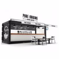 China Prefabricated 20ft Container Coffee Shop Custom Insulated Mobile Cafe for sale
