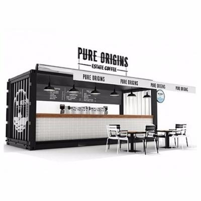 China Prefabricated 20ft Container Coffee Shop Custom Insulated Mobile Cafe for sale