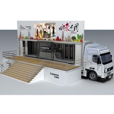 China Custom 40ft Expandable Container House Prefabricated Gourmet Mobile Rv for sale