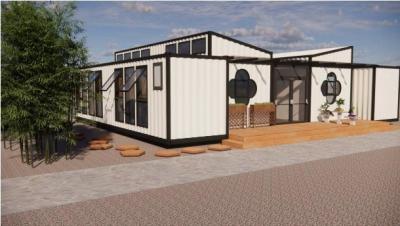 China 20FT Prefabricated Container House Bookstore Laterally Opened for sale