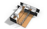 China Waterproof Portable Living Container House Luxury Customized Combined 20GP for sale