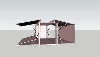 China 40ft Custom Single Side Expansion Twin Cabin Container House Green Building for sale