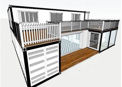 China 40GP Prefabricated Villa Modular Shipping Container House for sale