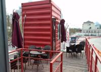 China 40GP Coffee Shop Shipping Container Customized Prefab Luxury Movable 20ft 40ft for sale