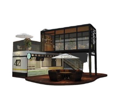 China Wood Plastic Panel 40GP Coffee Shop Shipping Container for sale