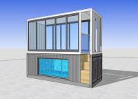 China Hollow Glass 20GP Swimming Pool Shipping Container for sale