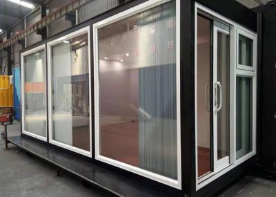 China 20HC Luxury Expandable Shipping Container House Black Special Glass 20ft for sale