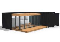 China 20HC Prefabricated Shipping Container Home Villa 20ft Expandable Living House for sale