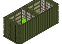 China Six Doors Expandable Used 20 GP Coffee Shop Shipping Container for sale