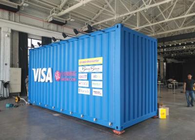China Toughened Glass Prefabricated 20GP Shipping Container Exhibition Custom for sale