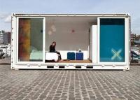 China Household Two Doors 20gp Prefab Shipping Container House for sale