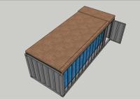 China 20GP Embedded Swimming Pool Shipping Container 14.77m2 for sale