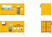 China Gym 3D 20gp Prefab Storage Container Homes for sale
