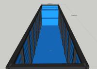 China 40HC Steel Swimming Pool Shipping Container With Escalator for sale